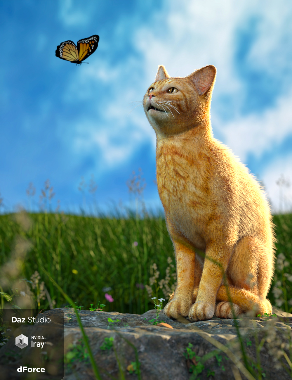 Daz House Cat with dForce Hair | Daz 3D