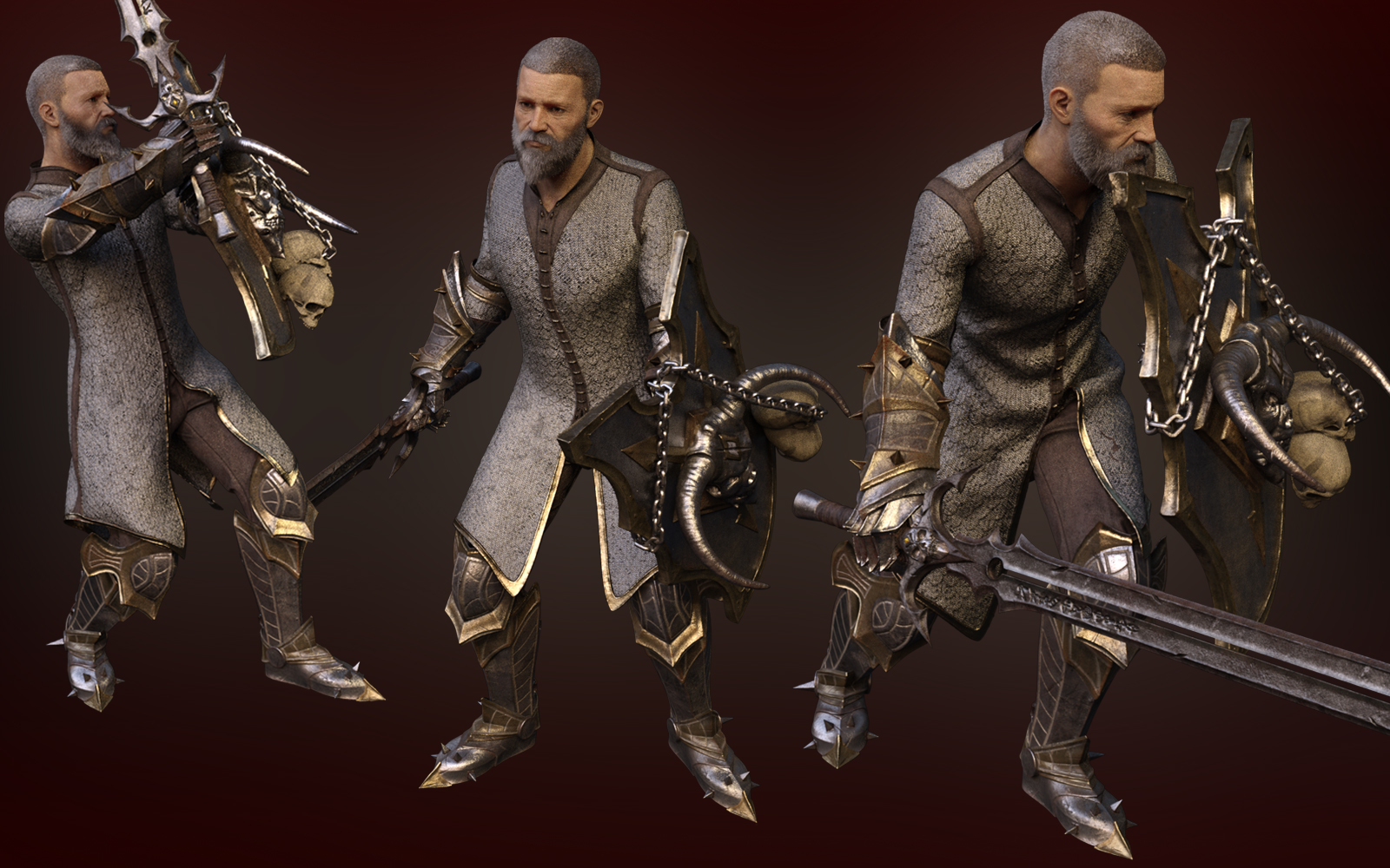 Dark Guard Poses for Genesis 8 Male | Daz 3D