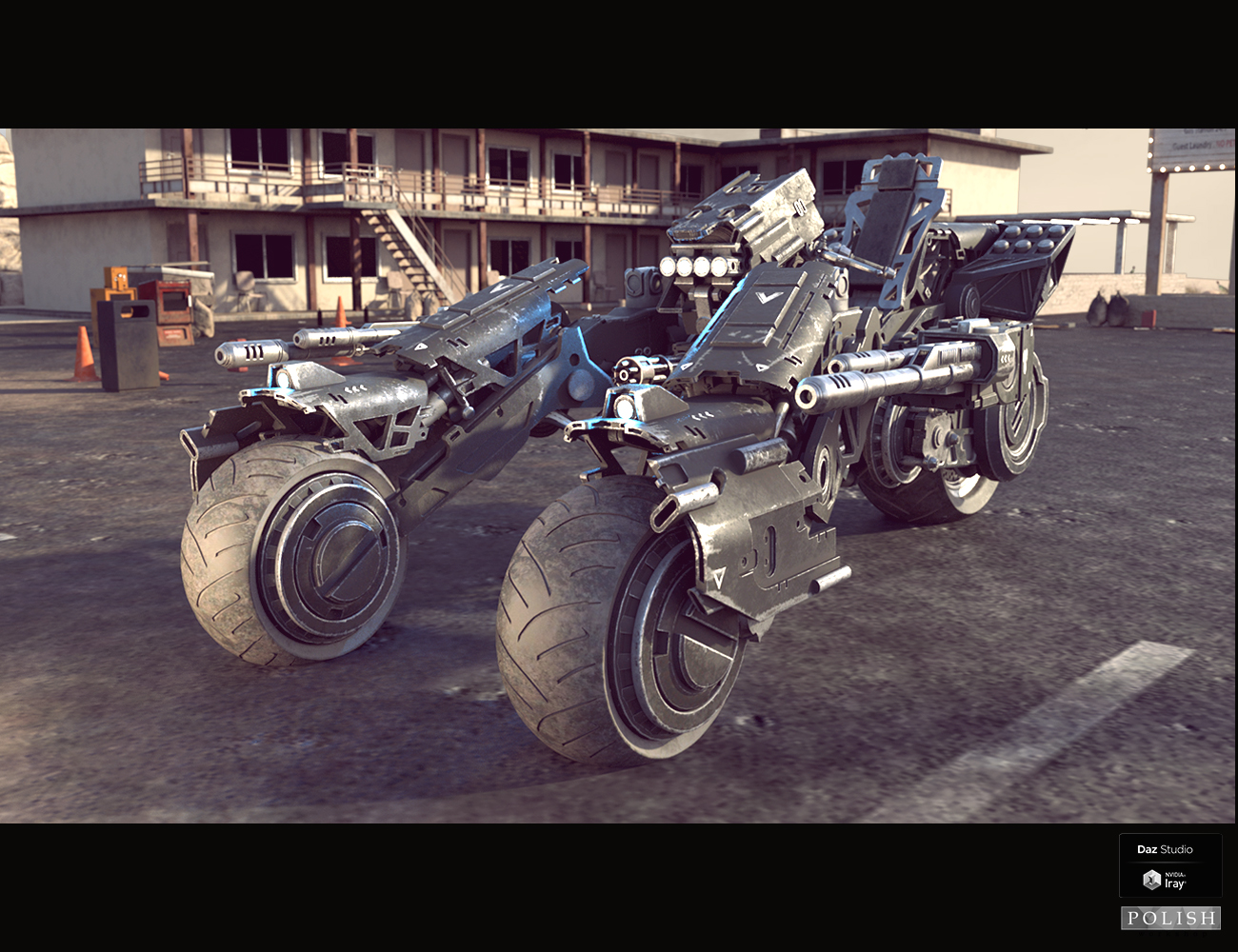 Cyborg Motor Bike Bundle | Daz 3D