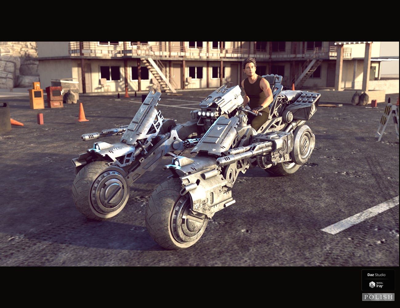 Cyborg Motor Bike Bundle | Daz 3D