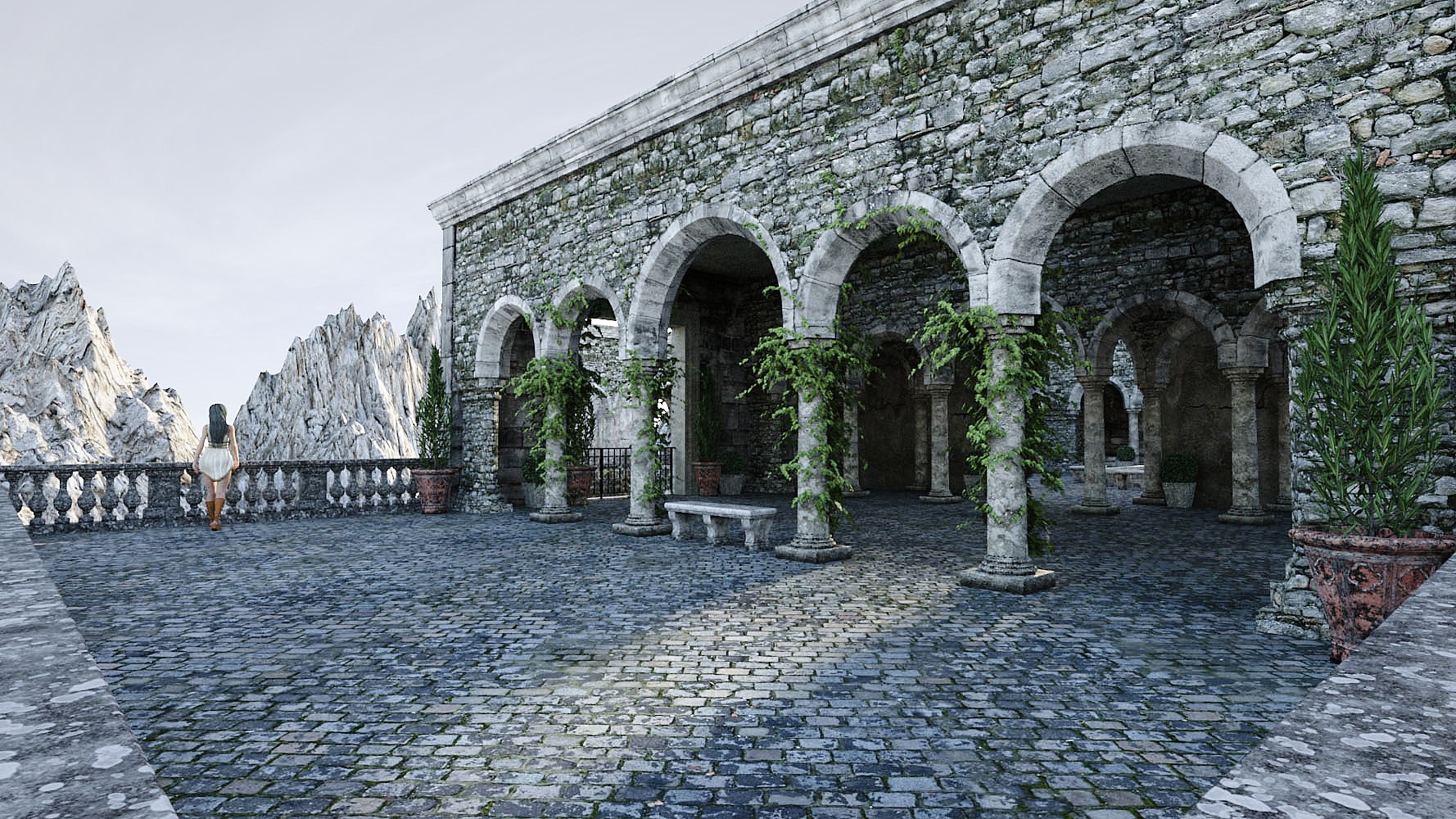 Renaissance Plaza - Medieval Texture | Daz 3D