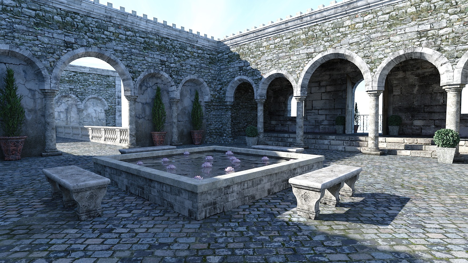 Renaissance Plaza - Medieval Texture | Daz 3D