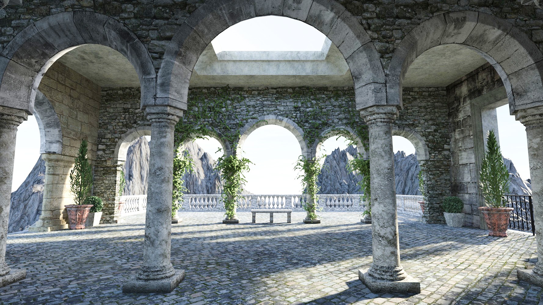 Renaissance Plaza - Medieval Texture | Daz 3D