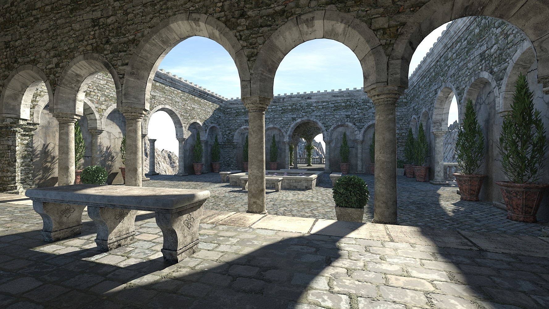 Renaissance Plaza - Medieval Texture | Daz 3D
