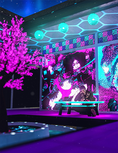 Japanese Tree Room Cyber Textures Add-On | Daz 3D