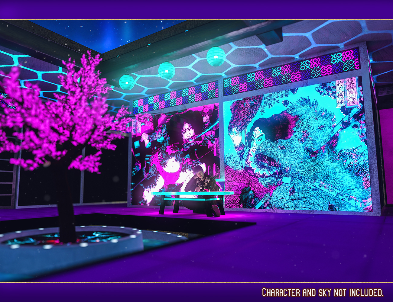 Japanese Tree Room Cyber Textures Add-On | Daz 3D