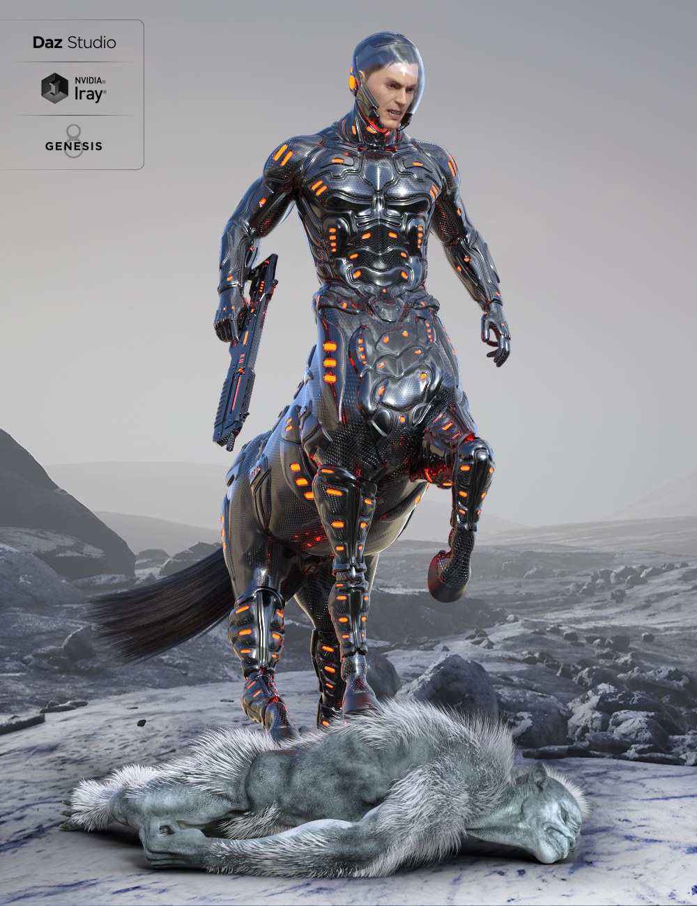 Solar Wardens for Genesis 8 Male Centaur | Daz 3D