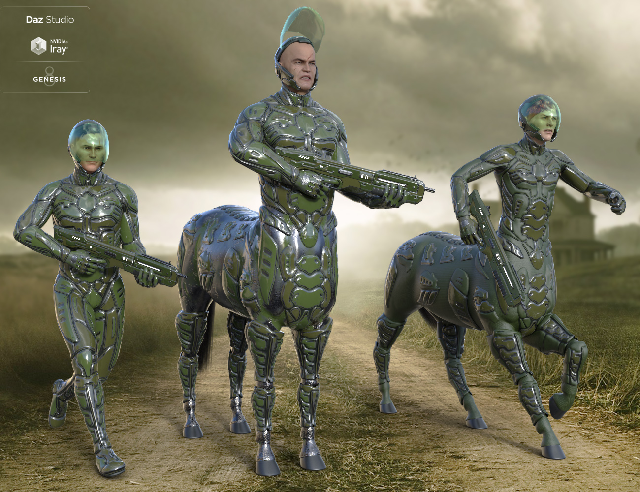 Solar Wardens for Genesis 8 Male Centaur | Daz 3D