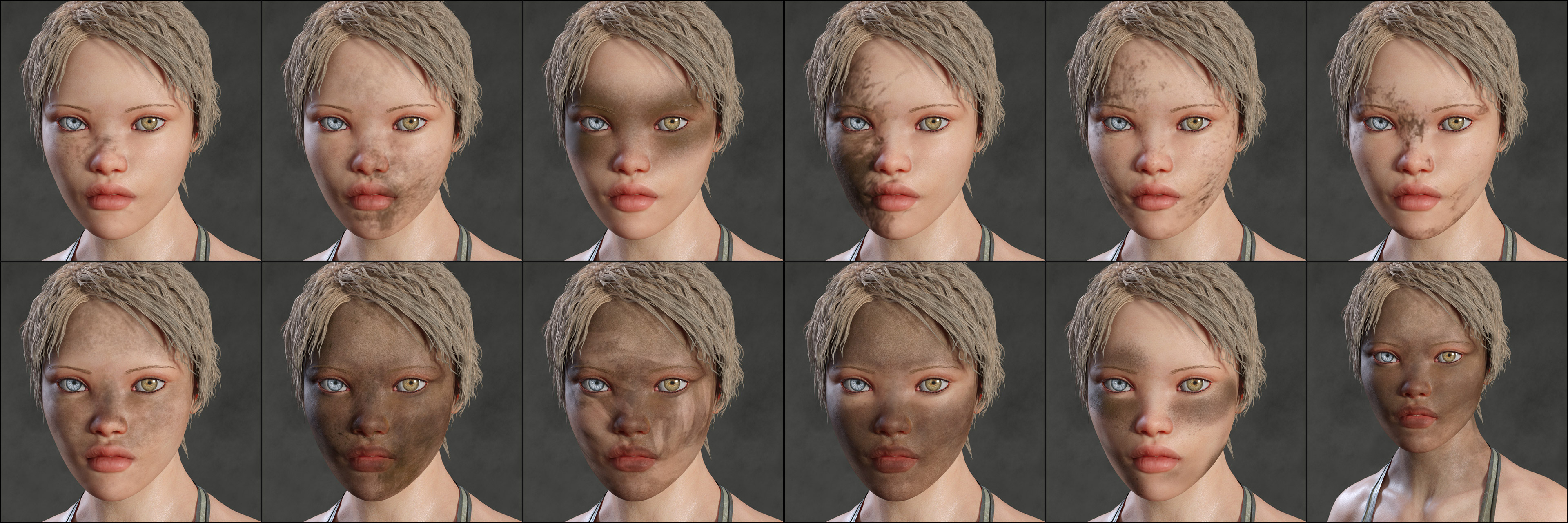 Skin Effects: Dirt elements for Genesis 3 and 8 Females | Daz 3D