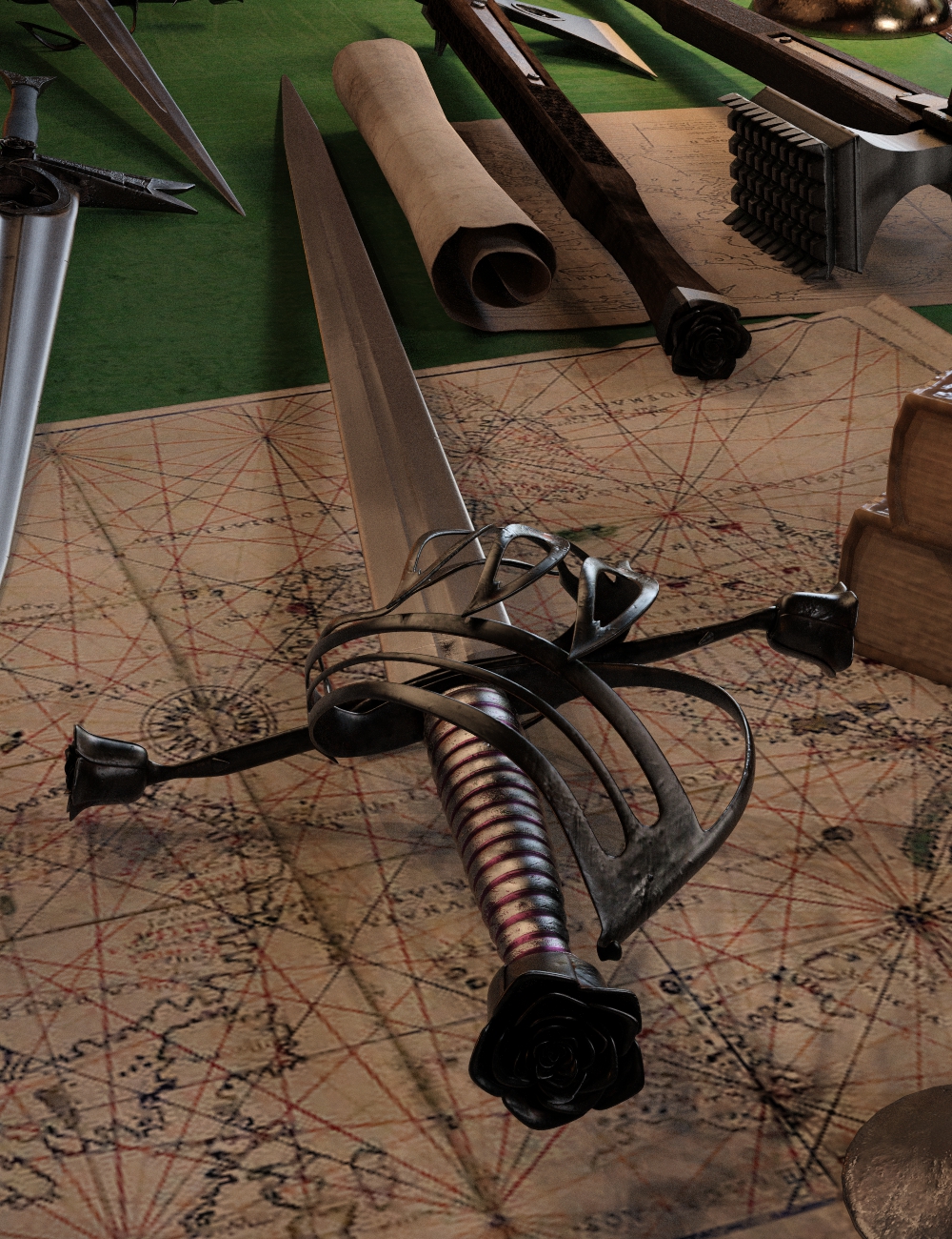 Darque Rose Weapons Collection | Daz 3D