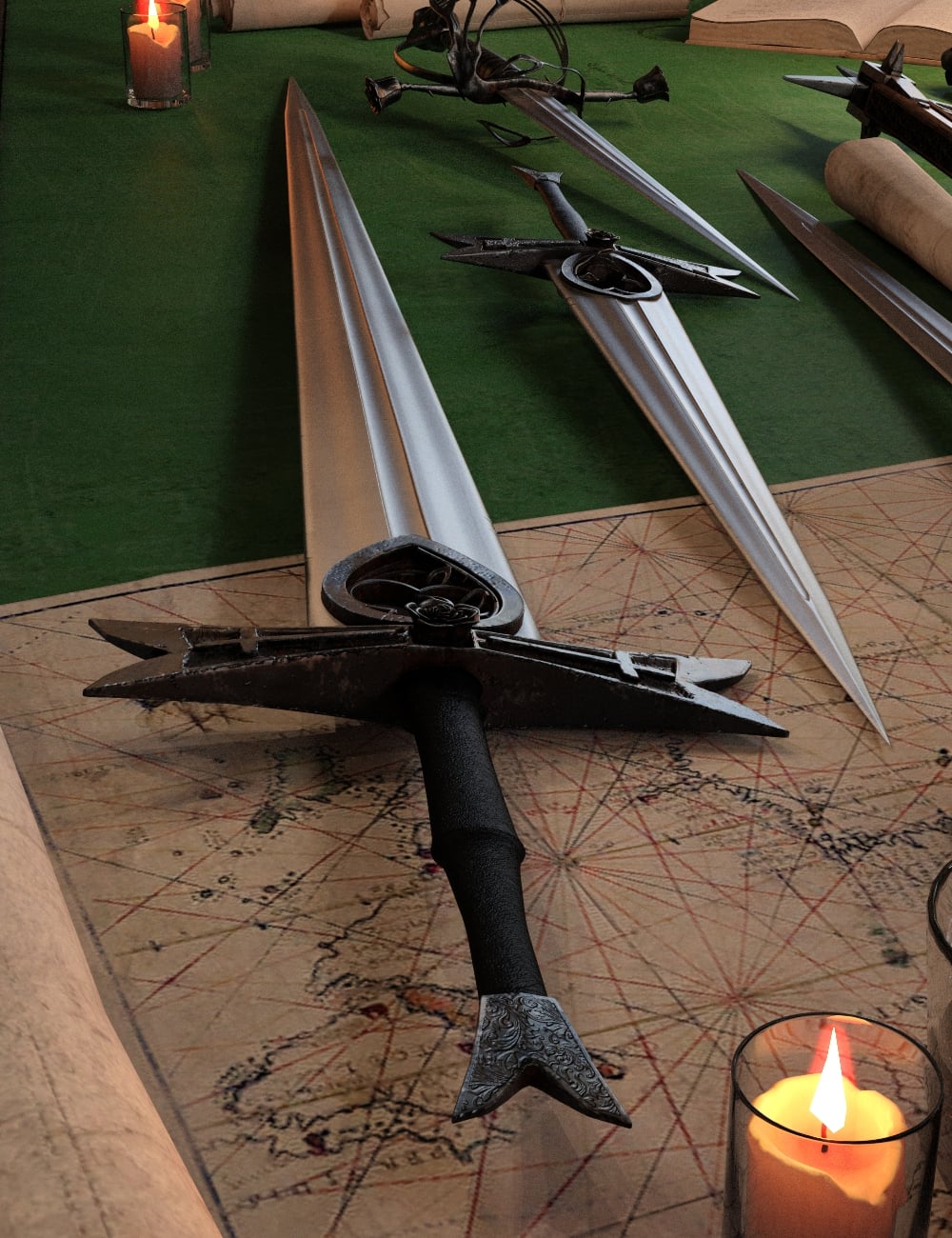 Darque Rose Weapons Collection | Daz 3D
