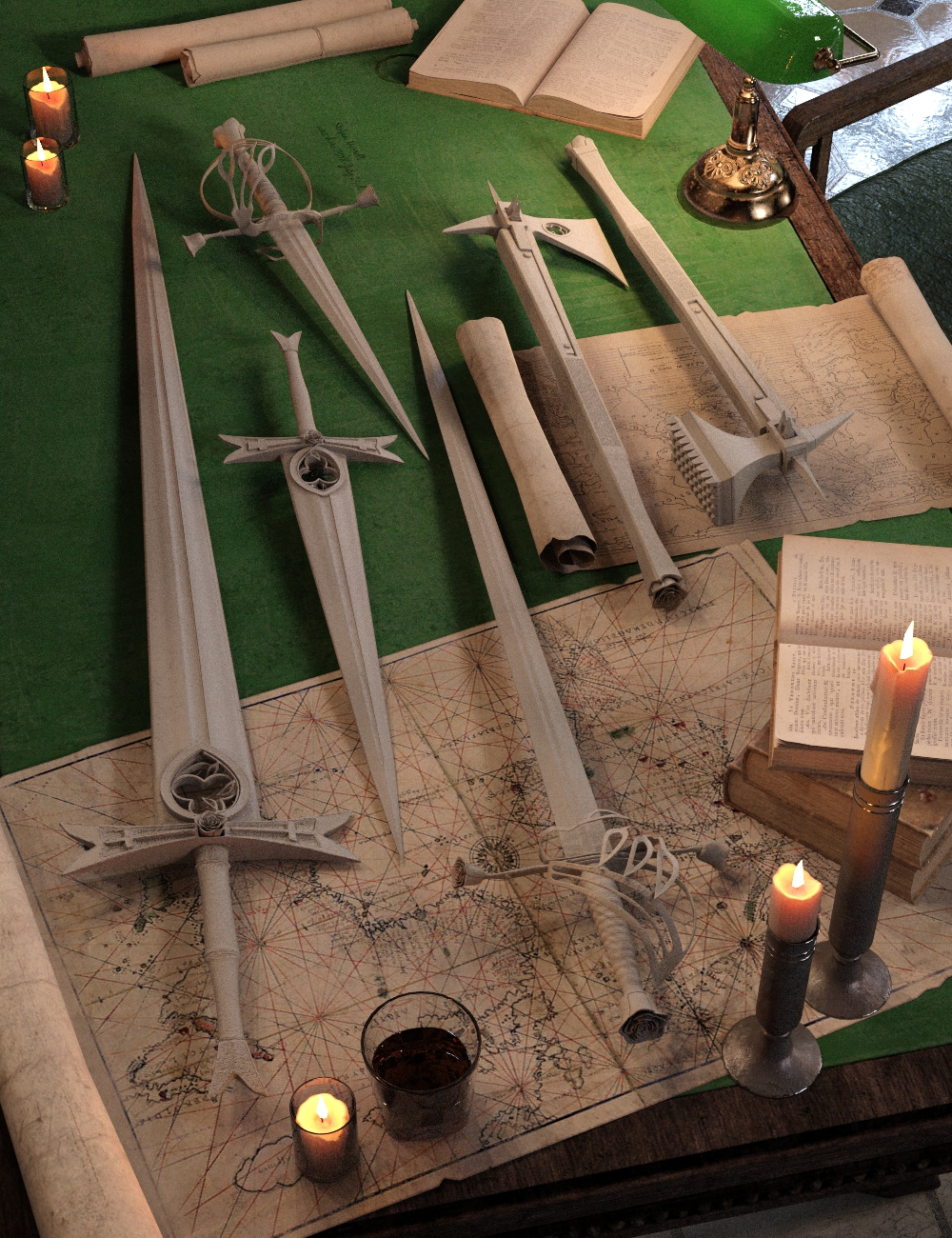 Darque Rose Weapons Collection | Daz 3D