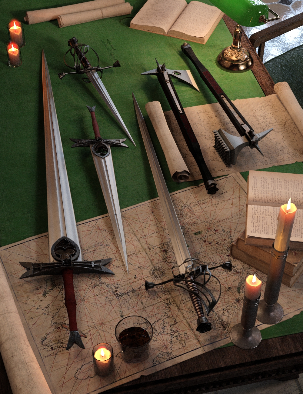 Darque Rose Weapons Collection | Daz 3D
