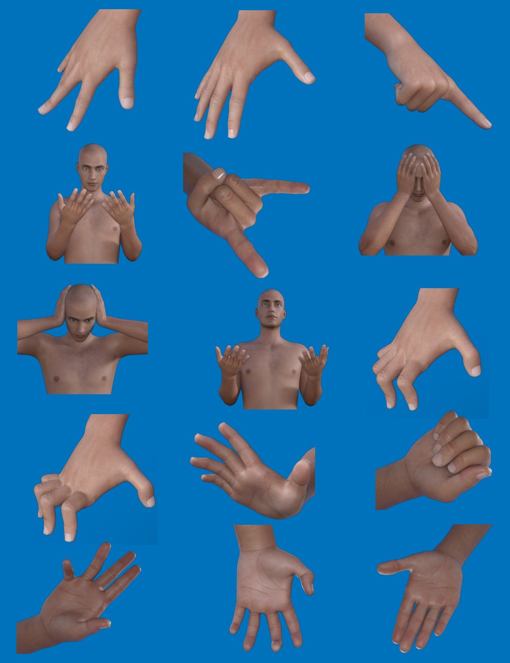 Dramatic Hands for Genesis 8 | Daz 3D