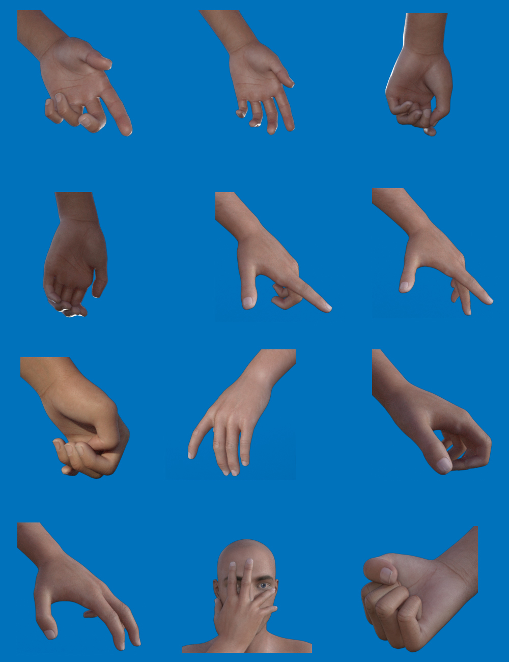 Dramatic Hands for Genesis 8 | Daz 3D