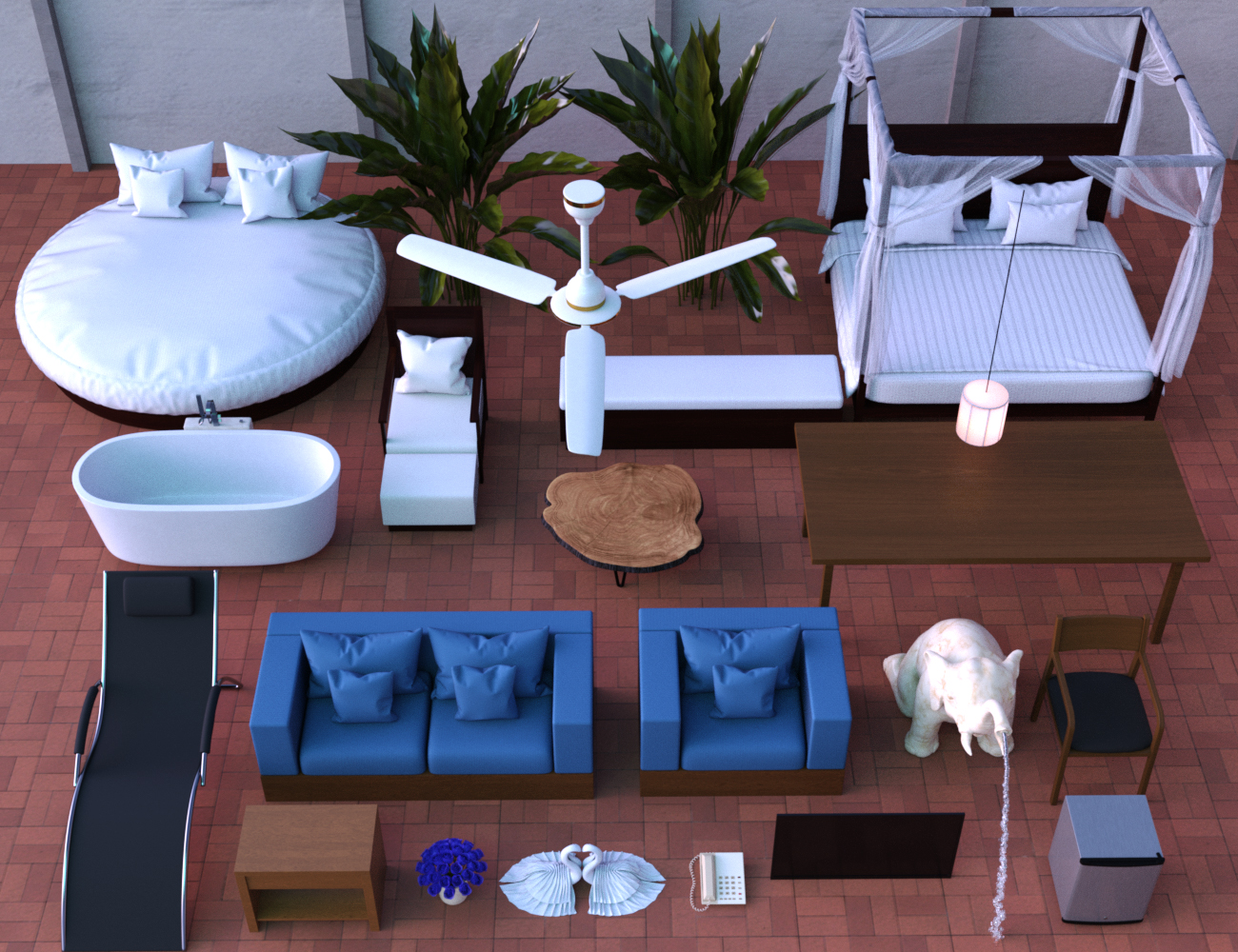 Pool Villa | Daz 3D