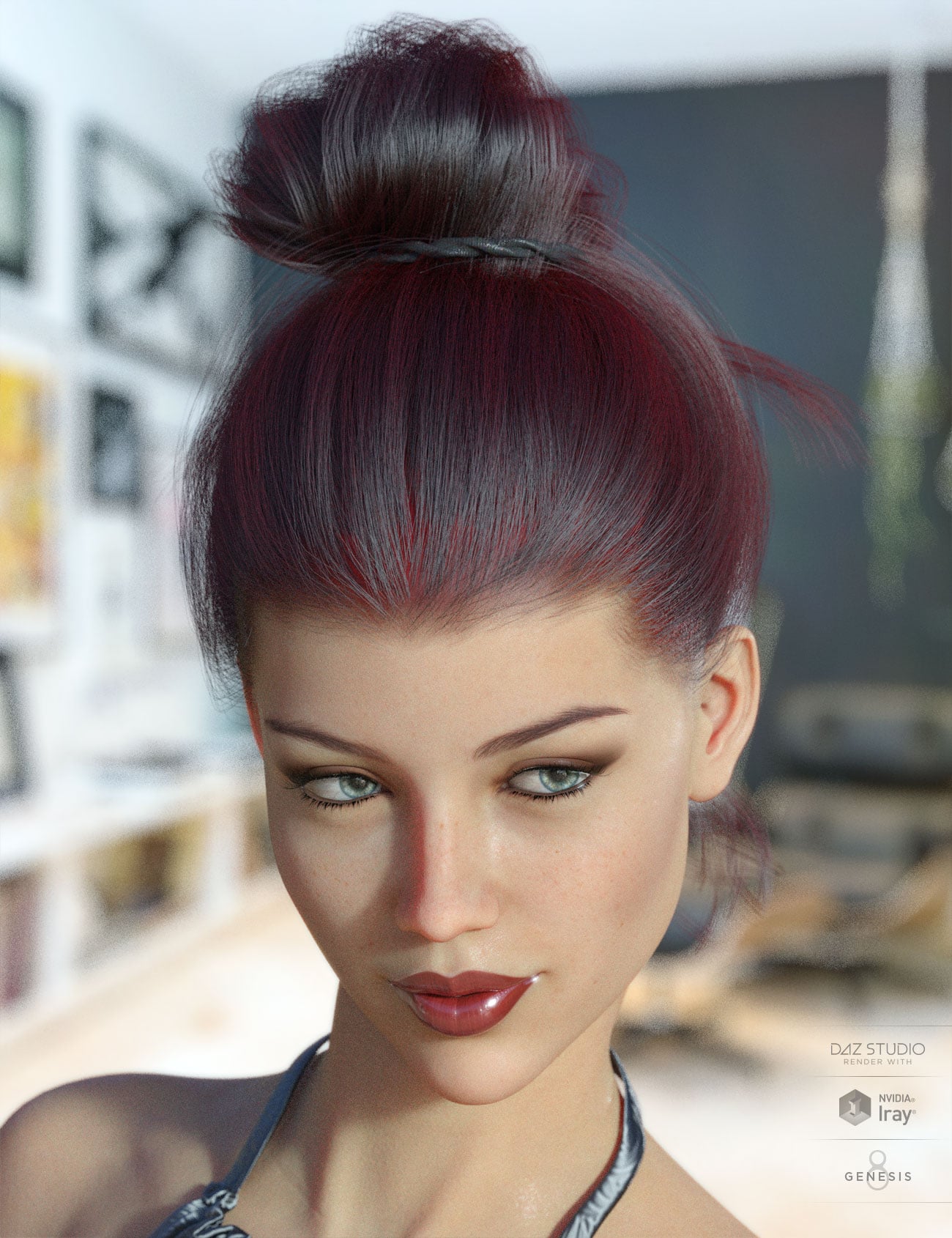 dForce Lea Hair 2 for Genesis 3 and 8 Female(s) | Daz 3D