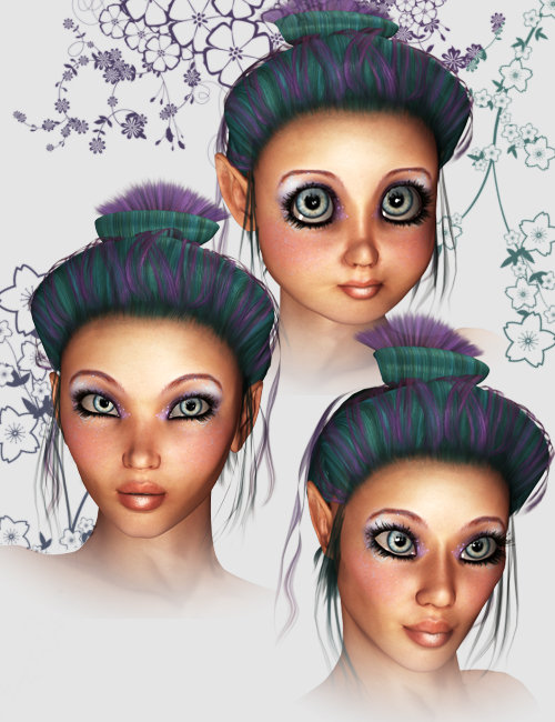 Charmed: 15 Faces for A4 | Daz 3D