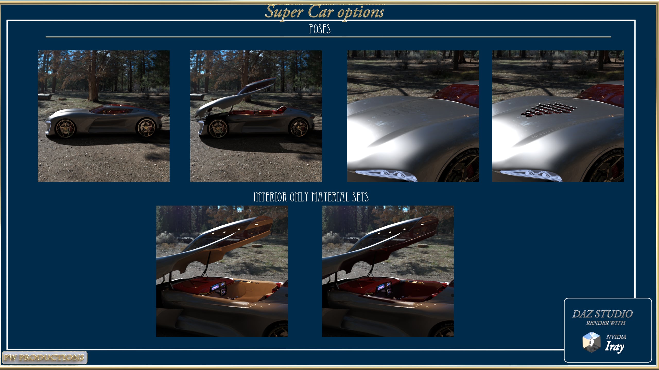 PW Super Car Iray | Daz 3D