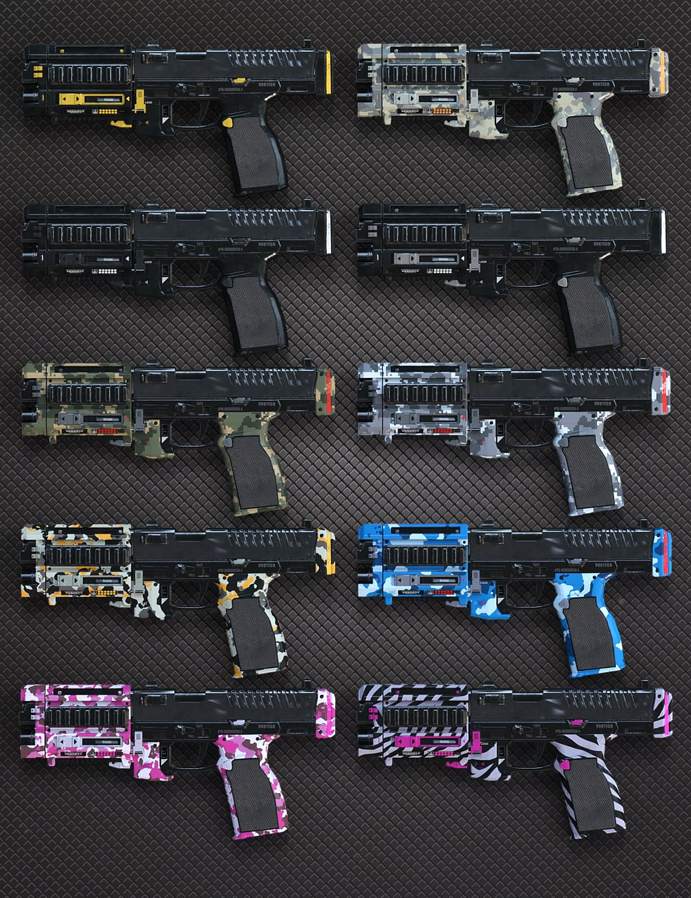 Harbinger Machine Pistol | Daz 3D