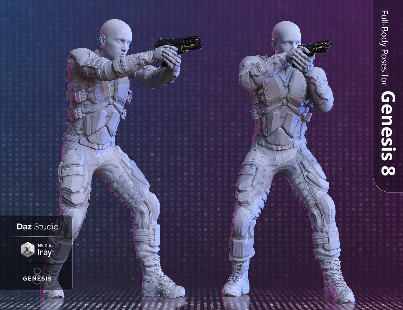 Harbinger Machine Pistol | Daz 3D