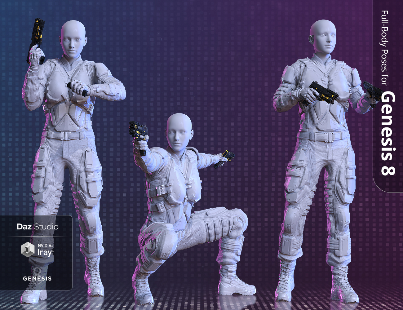 Harbinger Machine Pistol | Daz 3D