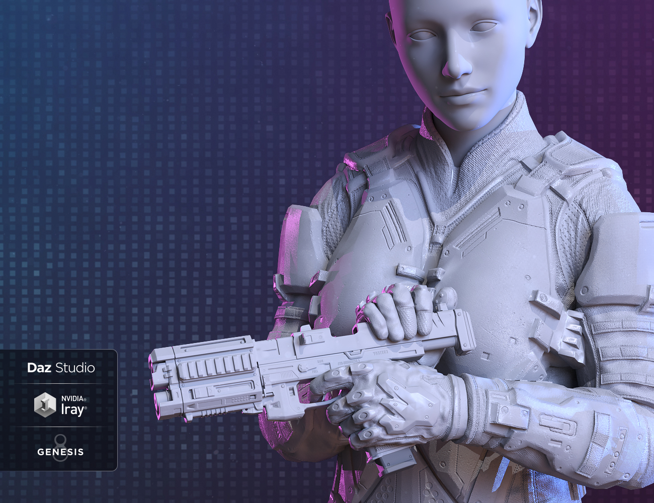 Harbinger Machine Pistol | Daz 3D