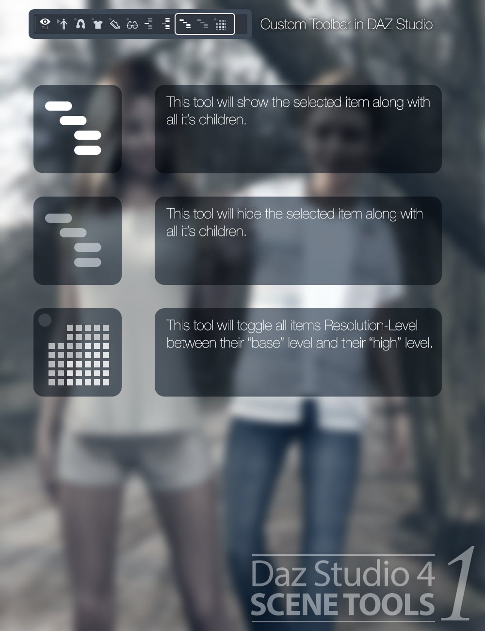 Daz Studio 4 Scene Tools Set 1 | Daz 3D