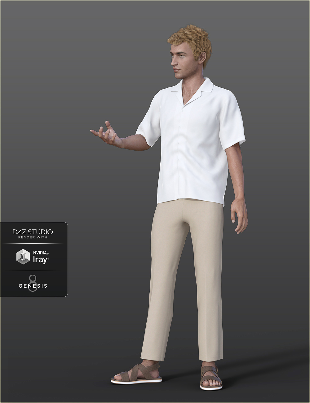 dForce H&C Hawaiian Shirts Outfit for Genesis 8 Male(s) | Daz 3D