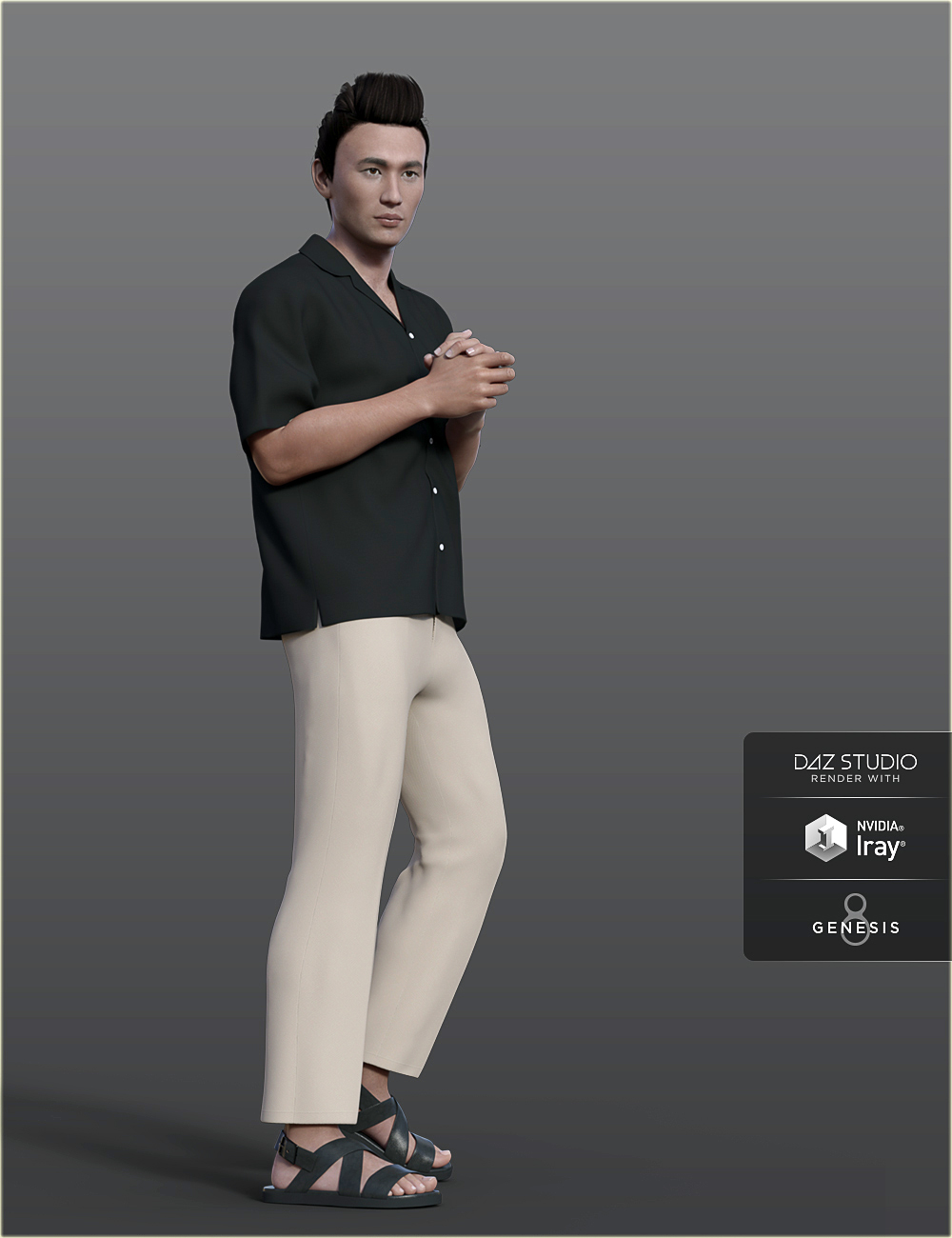 dForce H&C Hawaiian Shirts Outfit for Genesis 8 Male(s) | Daz 3D