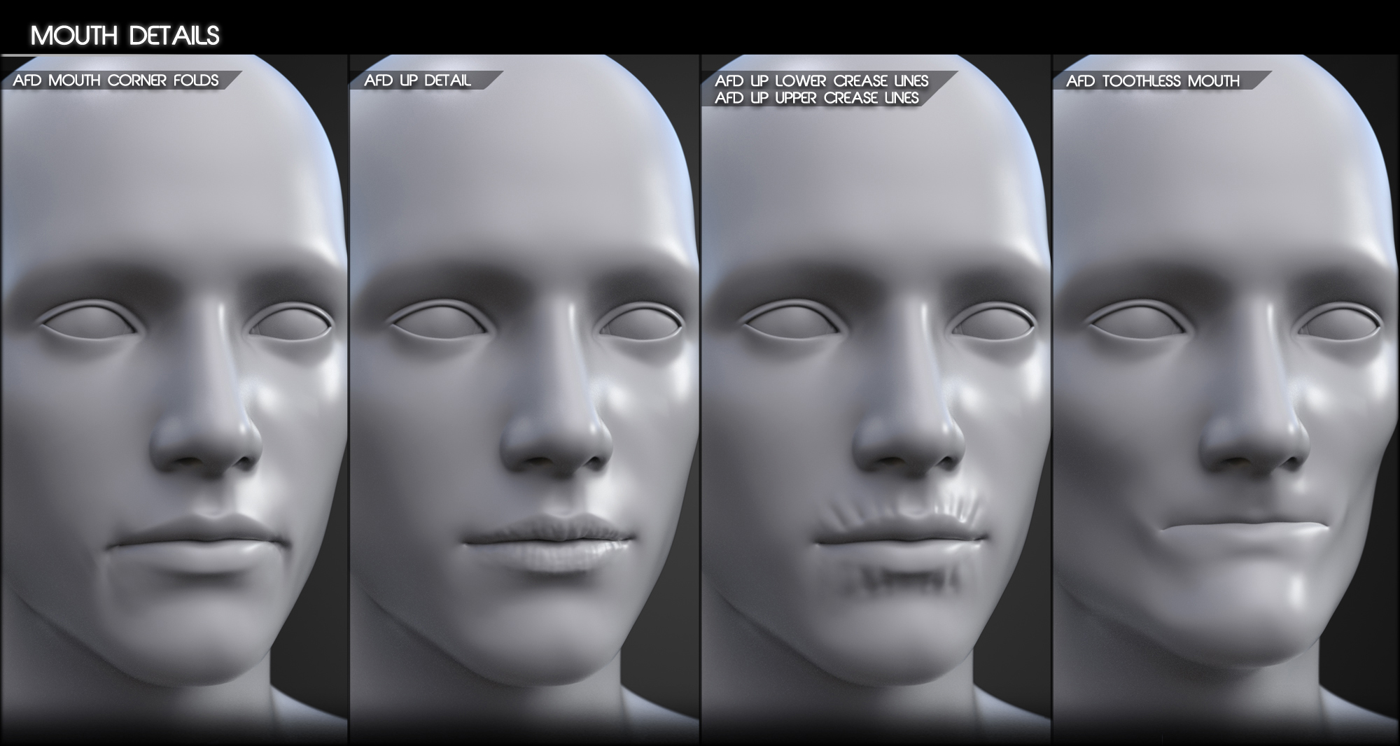 Aging Face Details HD for Genesis 3 and 8 Male(s) | Daz 3D