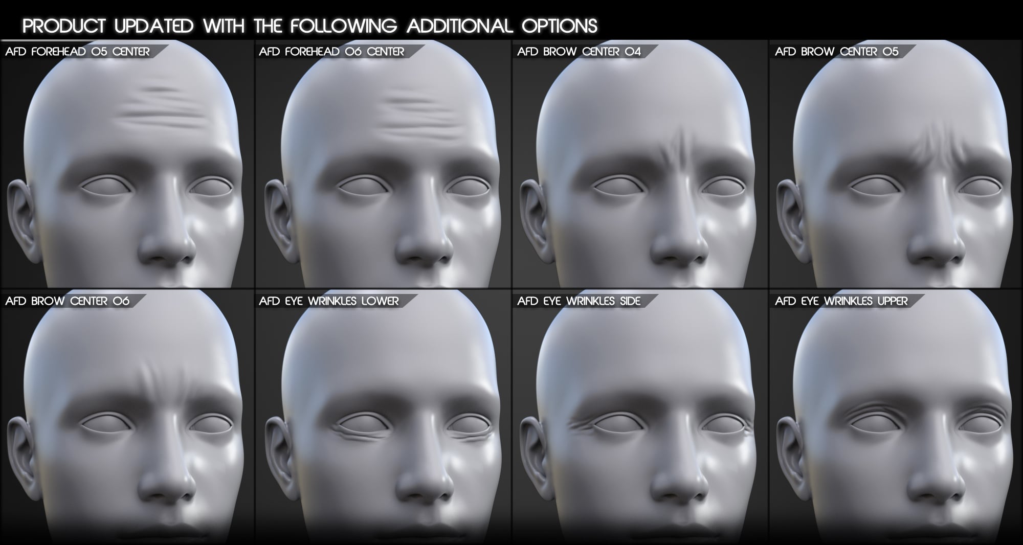 Aging Face Details HD for Genesis 3 and 8 Male(s) | Daz 3D