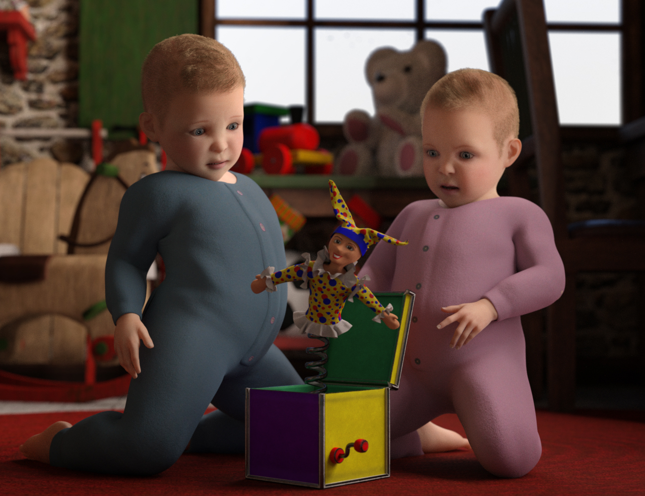 Toddler Twins For Genesis 8 | Daz 3D