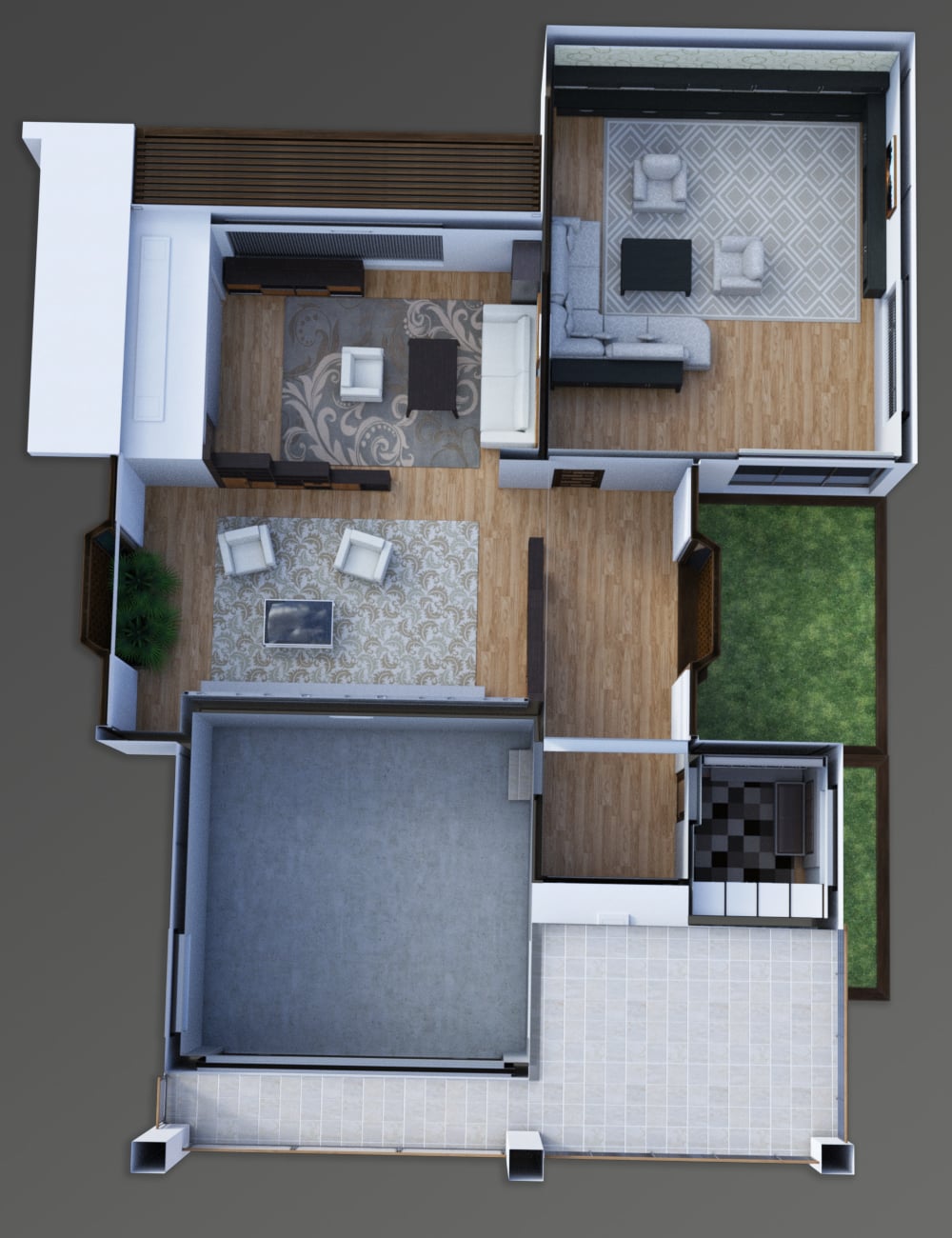 Modern House 2 Props Floor 1 | Daz 3D