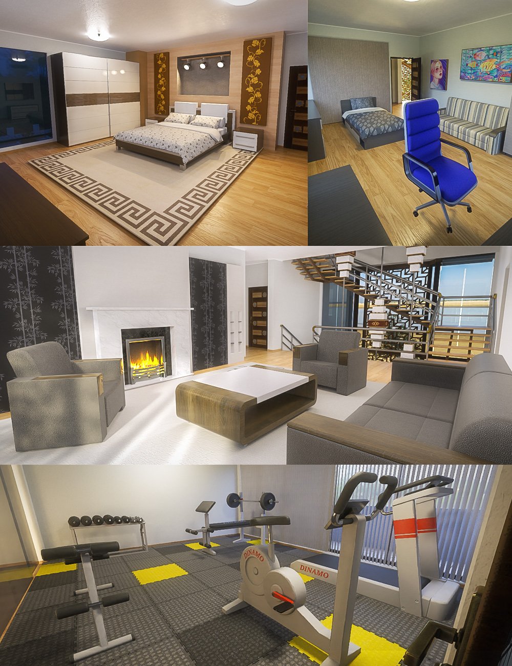 Modern House 2 Bundle | Daz 3D