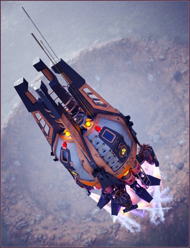 Spherical Escape Pod | Daz 3D