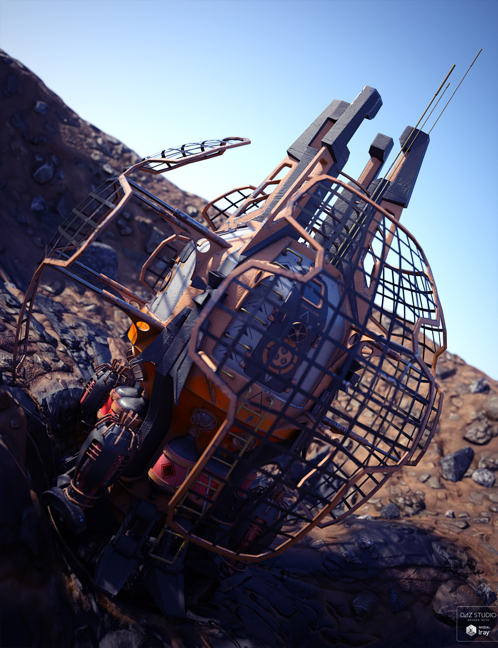 Spherical Escape Pod | Daz 3D