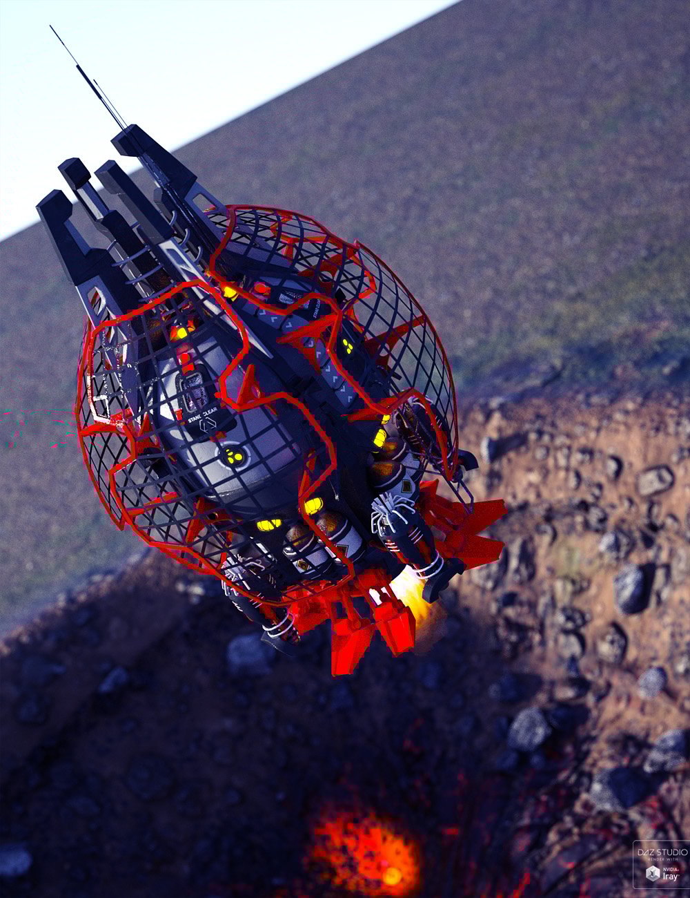 Spherical Escape Pod | Daz 3D