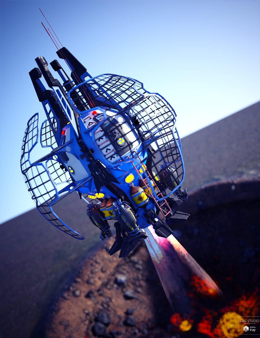 Spherical Escape Pod | Daz 3D