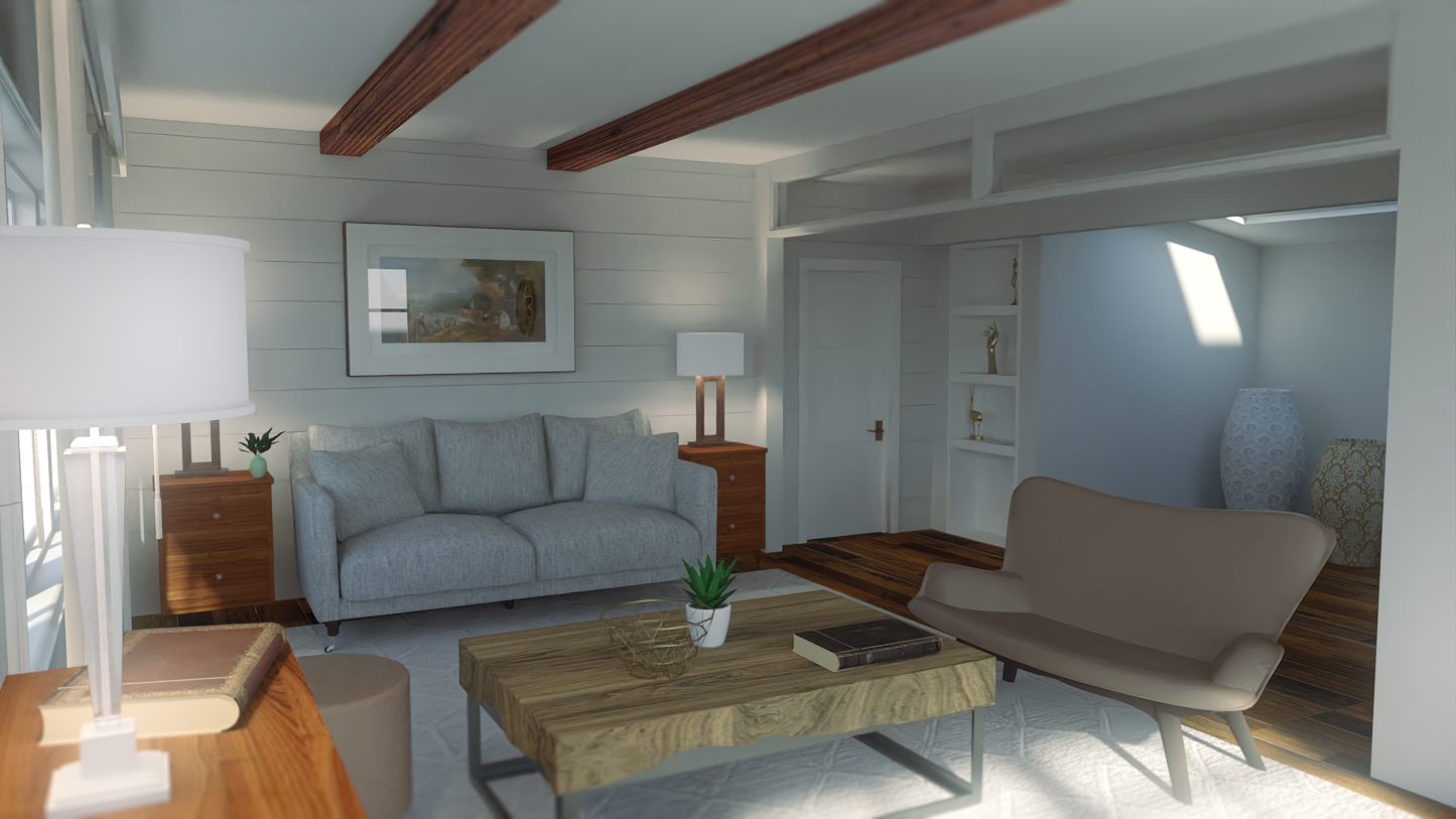 Cottage Living Room | Daz 3D
