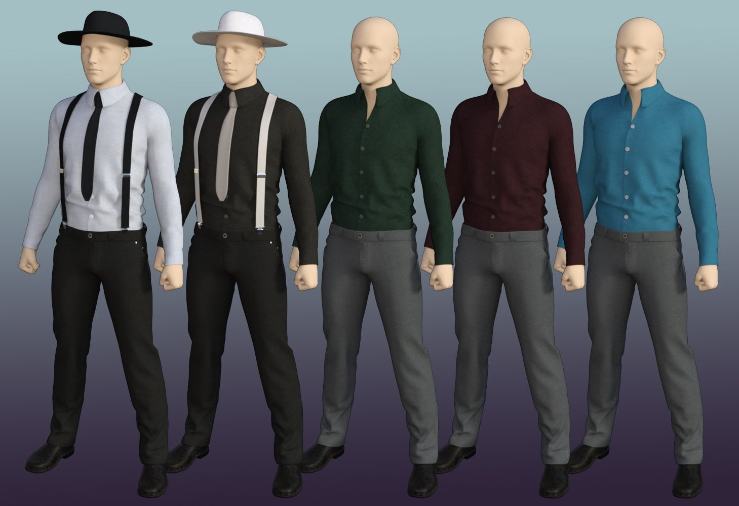 Bluegrass Clothes for Genesis 8 Male(s) | Daz 3D