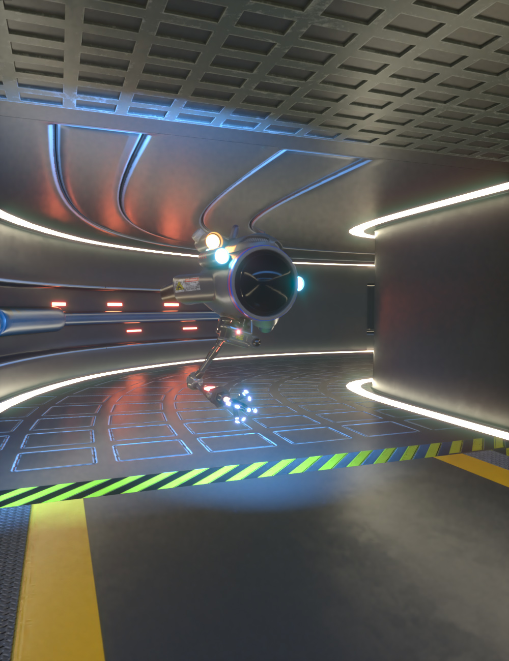 Sci-Fi Starship Corridor Volume 2 | Daz 3D