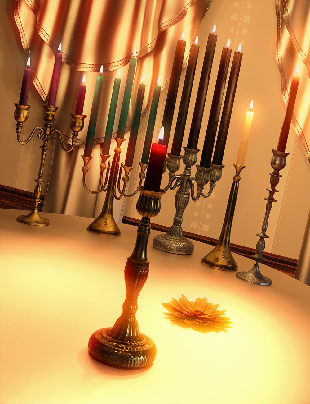 Animus Incendo Candle Collection | Daz 3D