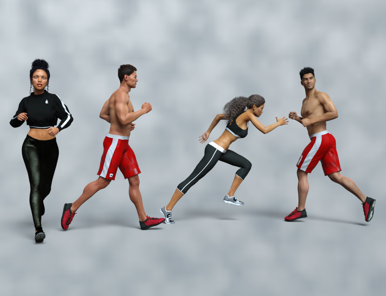 IGD Motion Series: Run Poses for Genesis 3 and 8 | Daz 3D