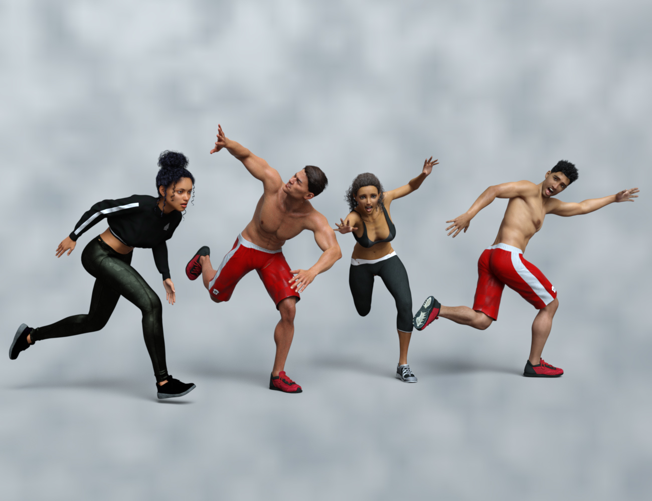 IGD Motion Series: Run Poses for Genesis 3 and 8 | Daz 3D
