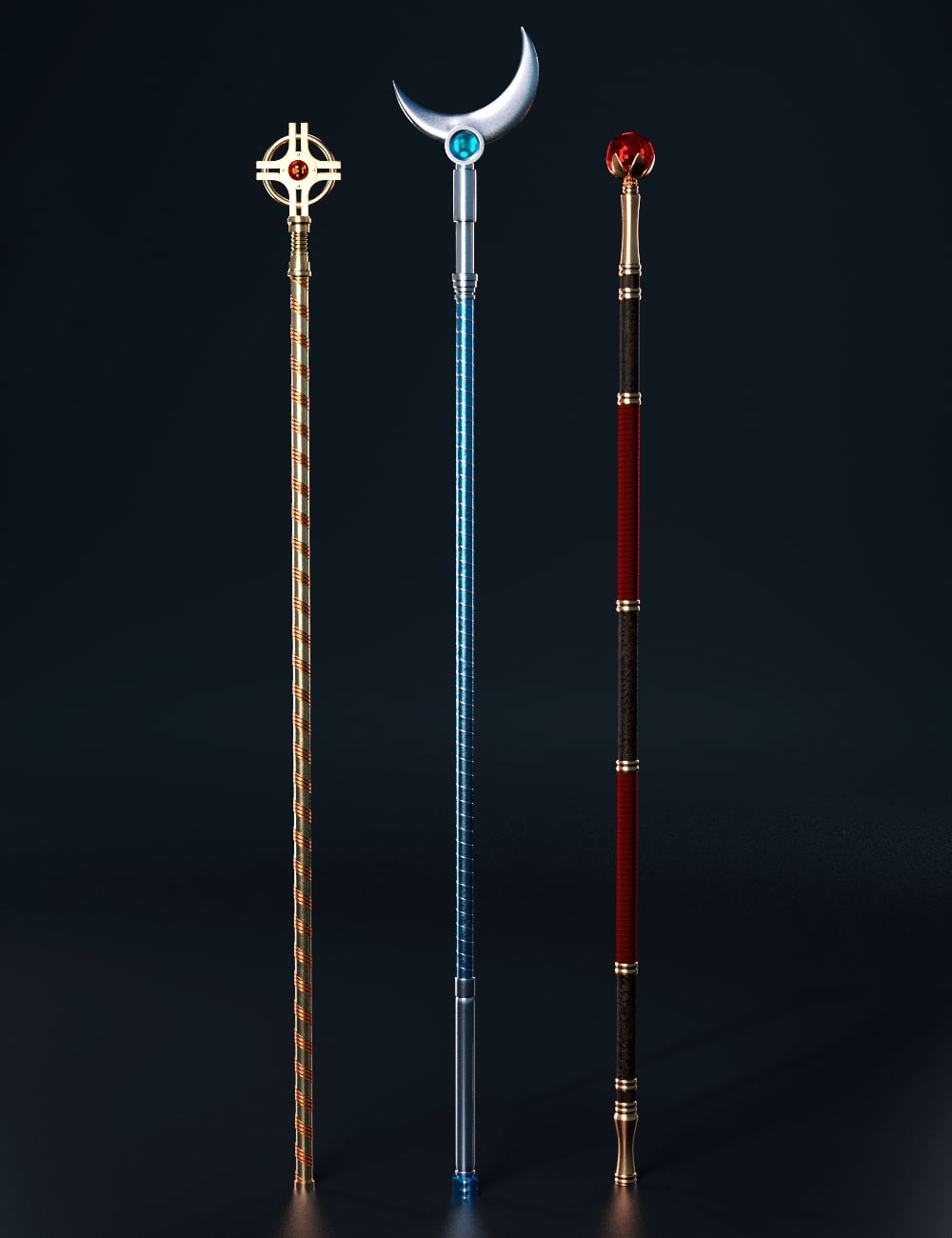 Scepter Power Props and Poses for Genesis 8 | Daz 3D