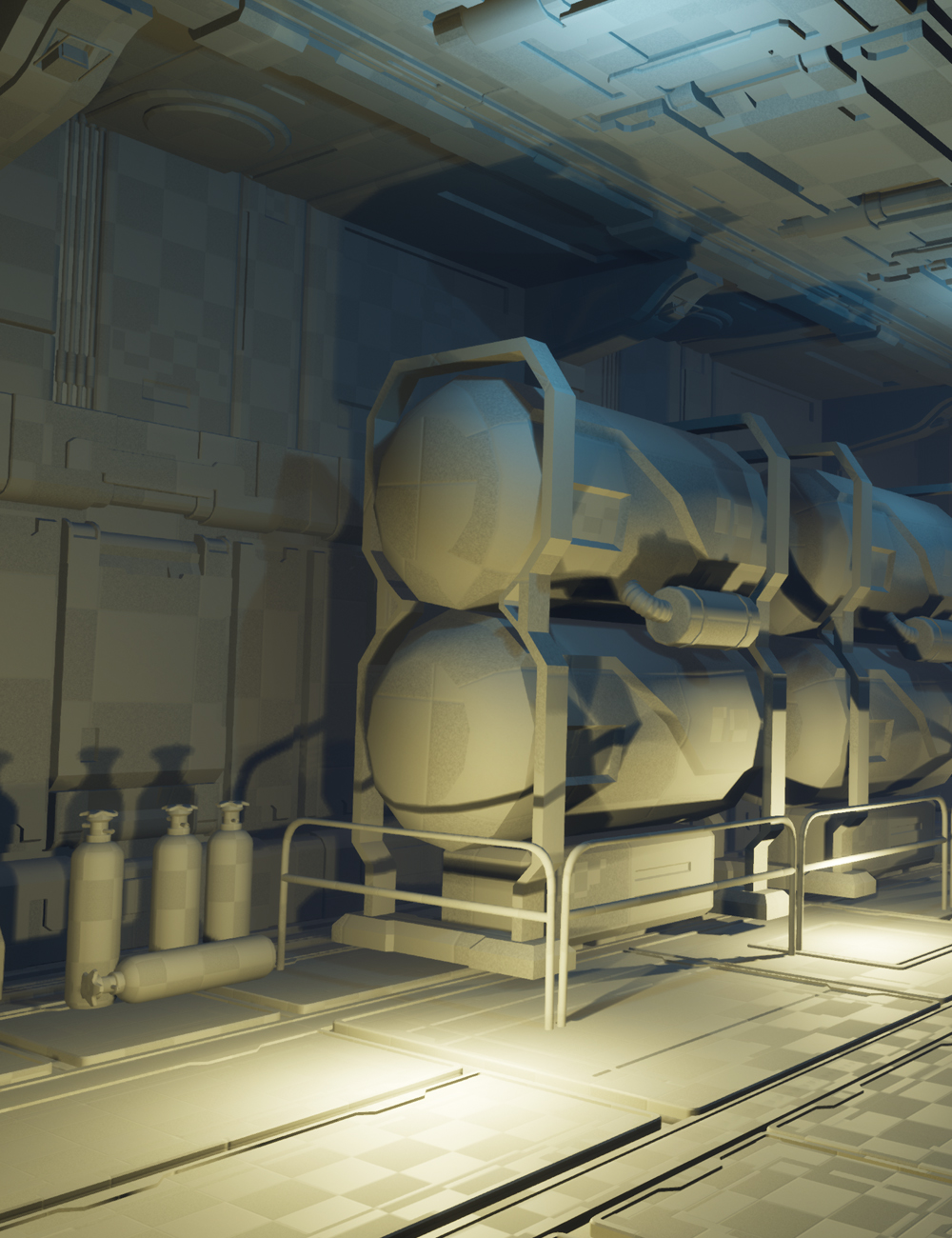 Science Fiction Industrial Corridor | Daz 3D