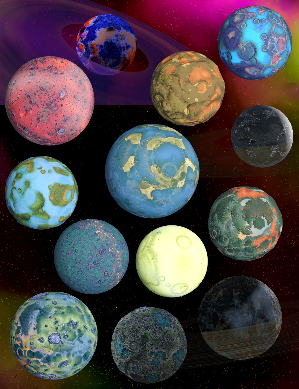 3D Planets Volume 1 | Daz 3D