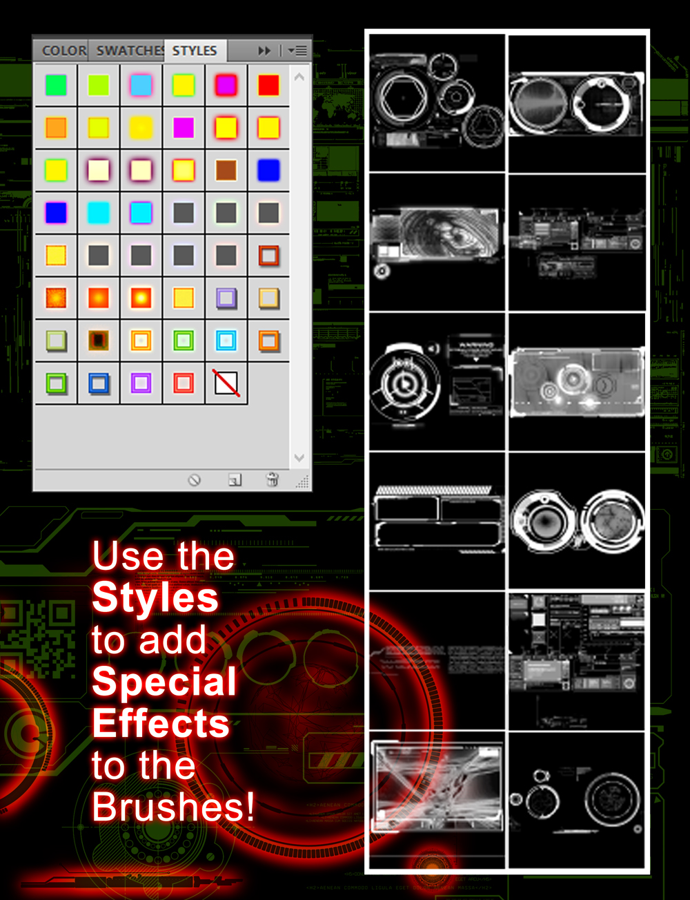 Sci-Tech Overlays and Brushes Volume 01 | Daz 3D
