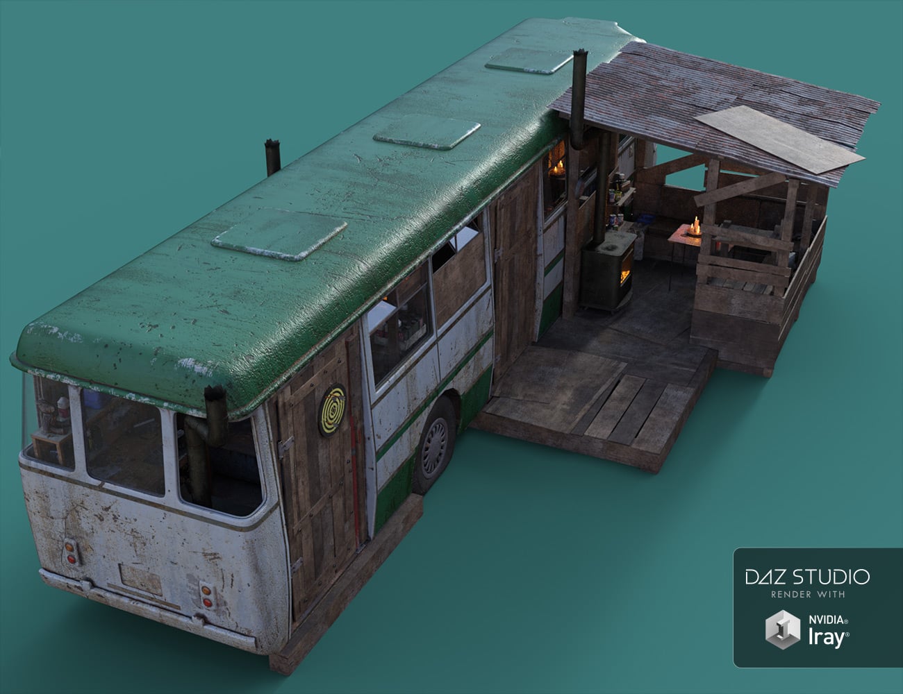 Shanty Bus House | Daz 3D